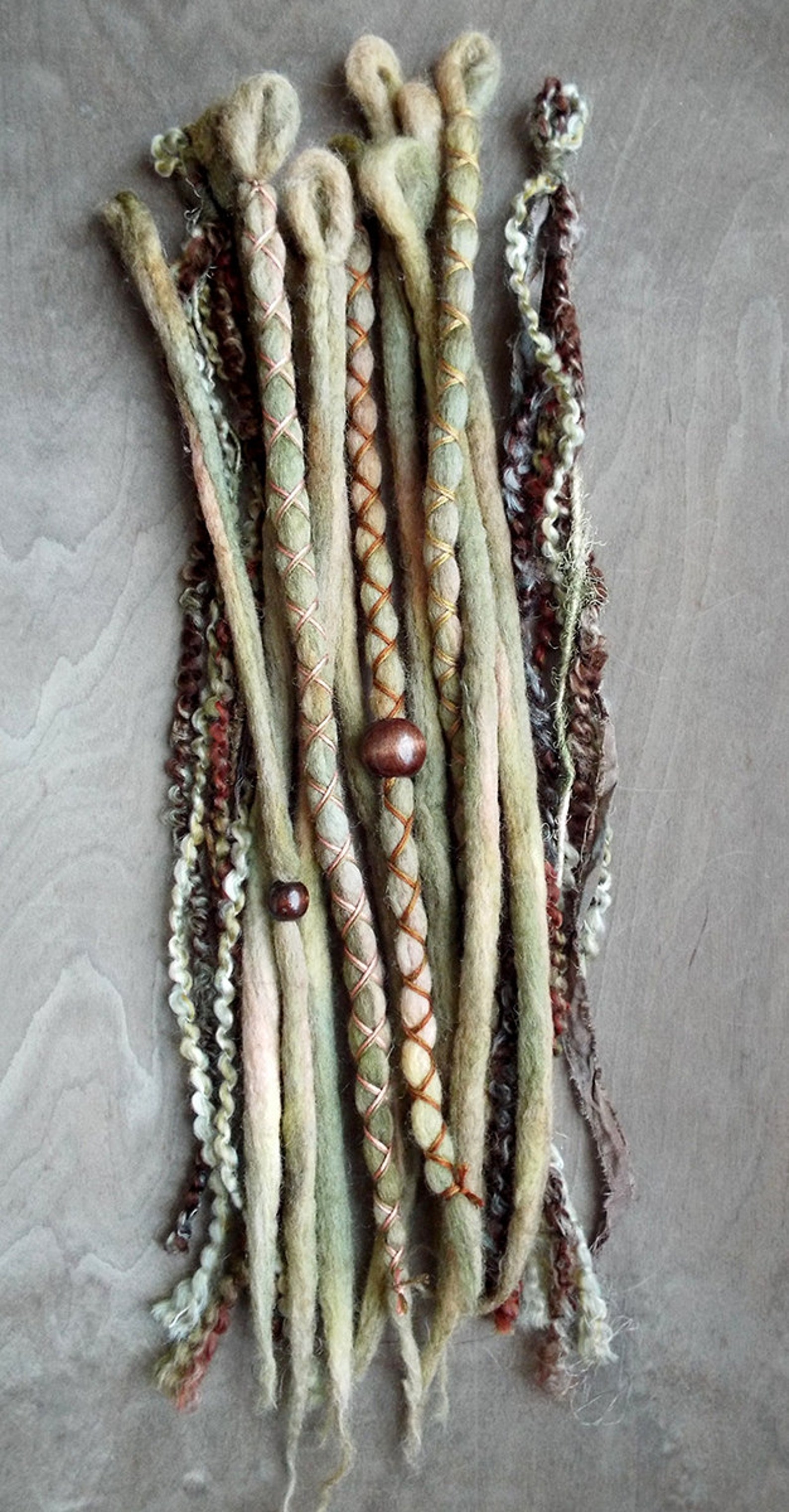 10 Custom Clip in or Braid in Dreadlock Extensions Color Mix: | Etsy