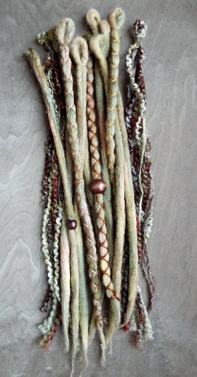 10 Custom Clip In or Braid In Dreadlock Extensions Color Mix: | Etsy