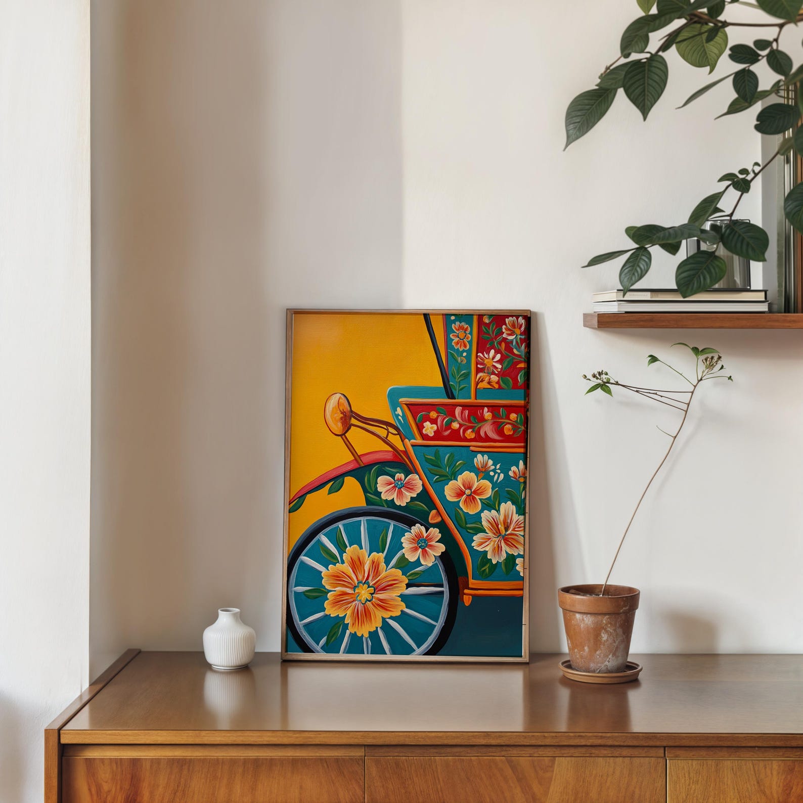 Indian Rickshaw Art Print | Vibrant Cultural Transportation ...