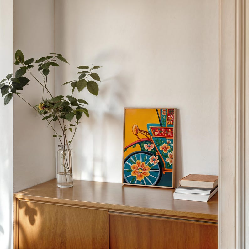 Indian Rickshaw Art Print | Vibrant Cultural Transportation ...