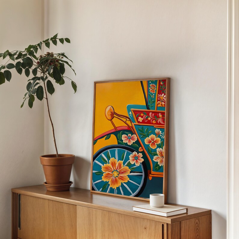 Indian Rickshaw Art Print | Vibrant Cultural Transportation ...