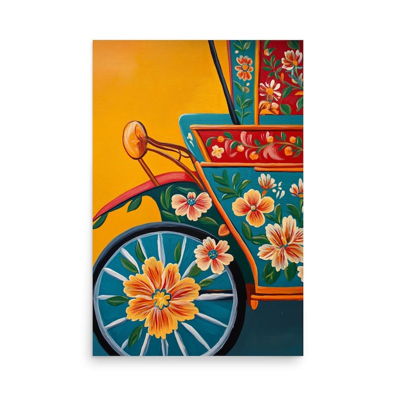Indian Rickshaw Art Print | Vibrant Cultural Transportation ...