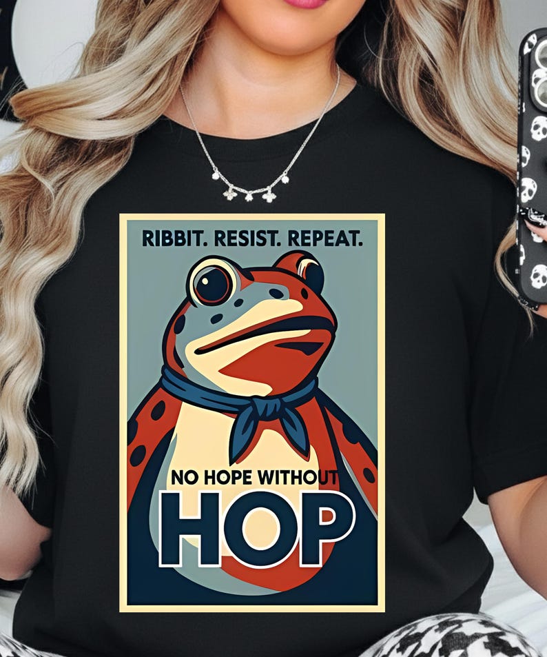 Resist Portland Frog I Stand With Frog Ribbit Resist Repeat HOP Ribbit ...