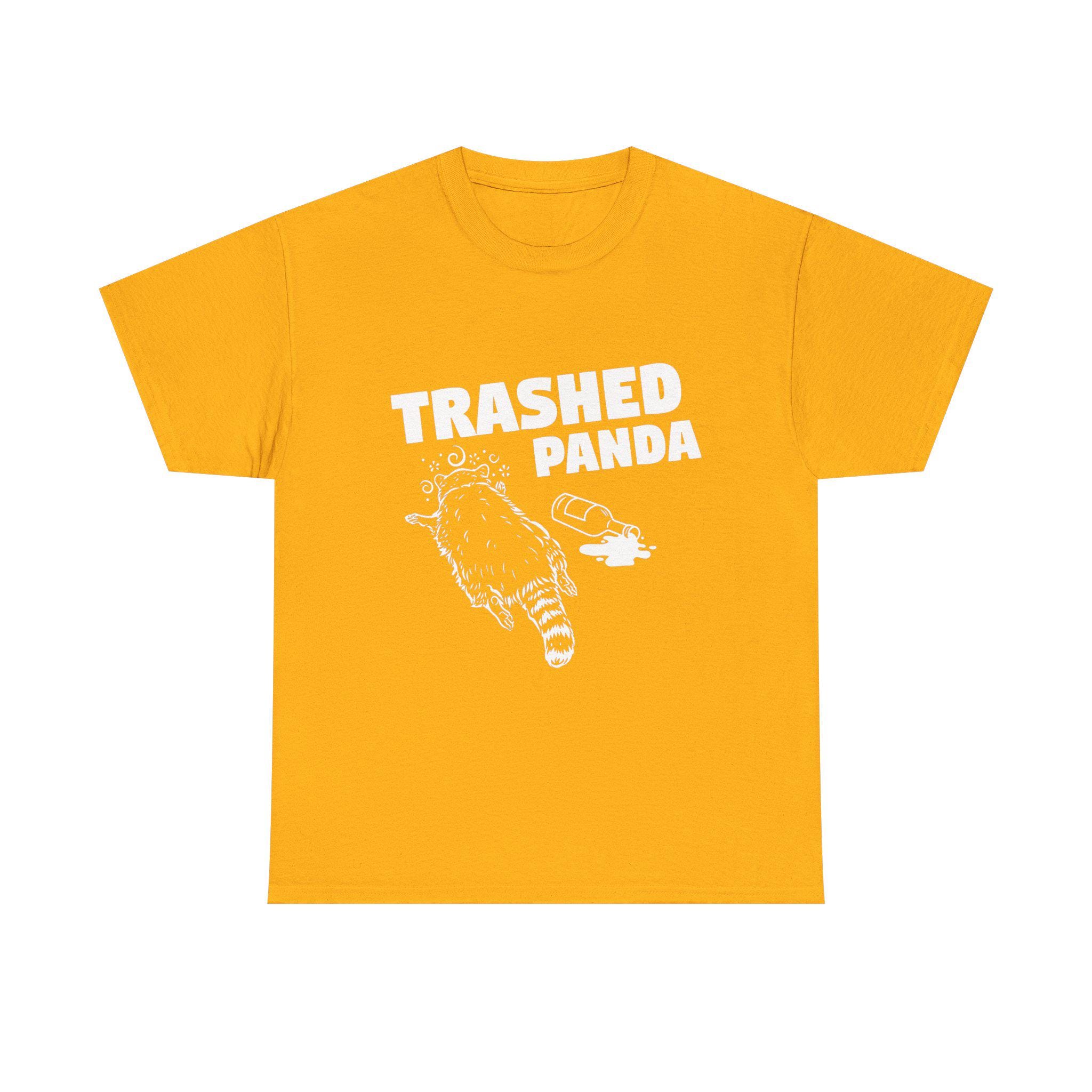 Funny Trashed Panda Racoon Gets Drunk Trashed Panda T-shirt | Drunken ...