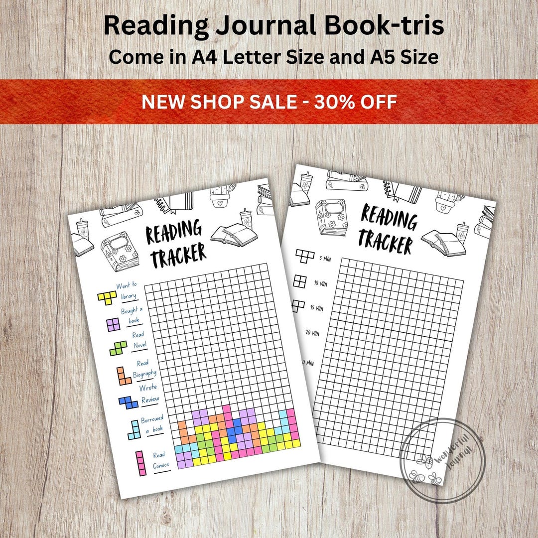 Reading Journal Book-tris Reading Tracker Printable Reading Planner ...