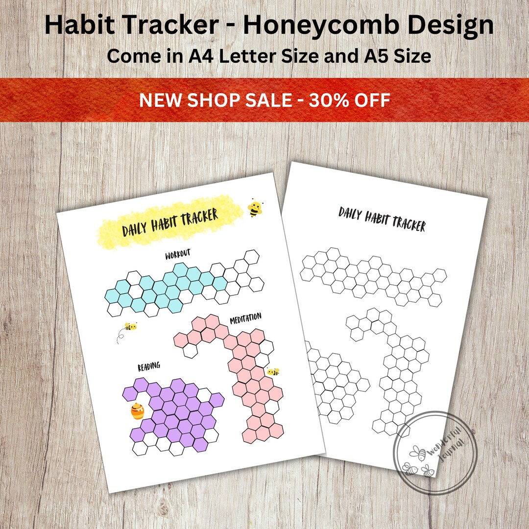 Habit Tracker Printable - Journal Pages Printable - Monthly Tracker ...