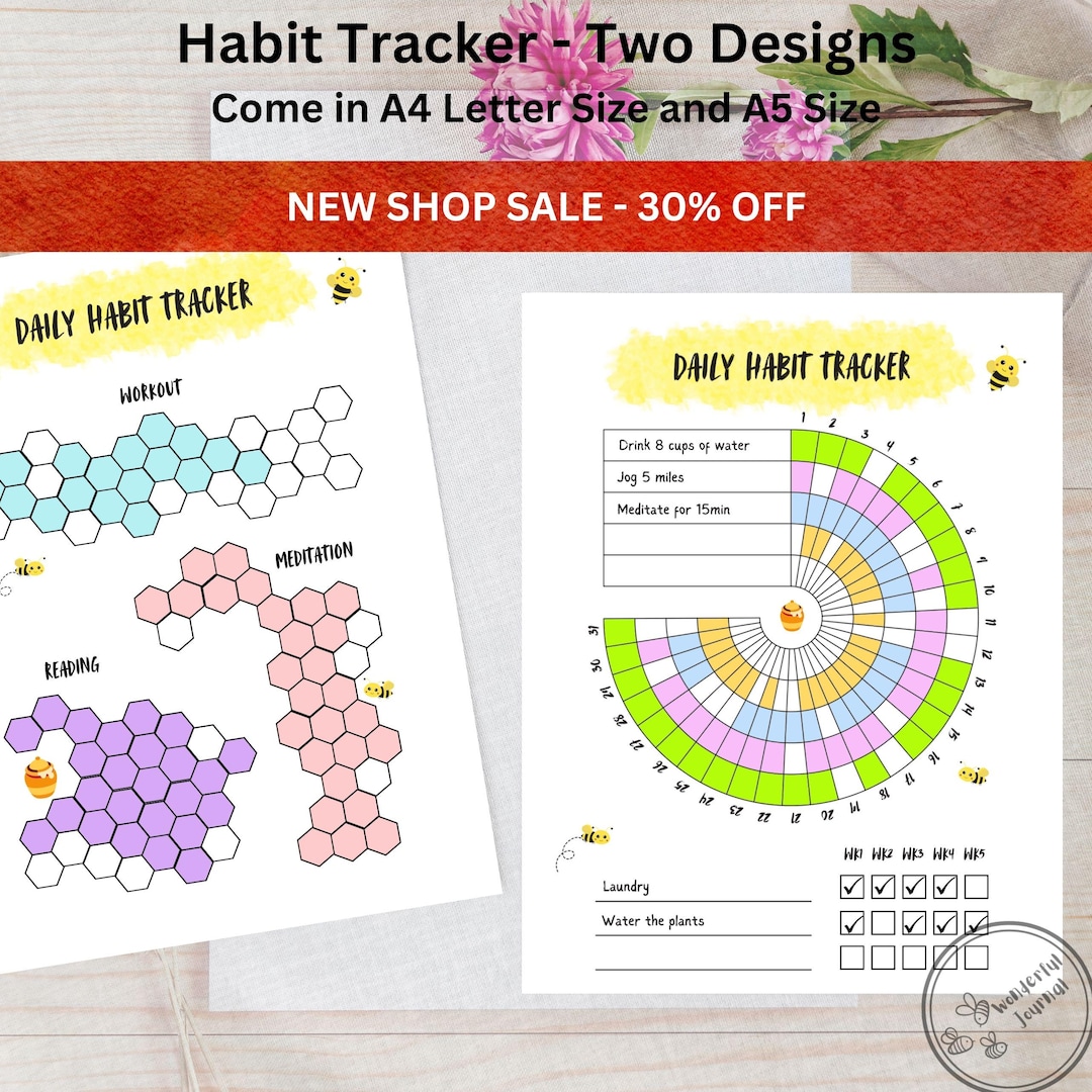 Habit Tracker Printable Journal Page Monthly Tracker Fun Habit Tracker ...