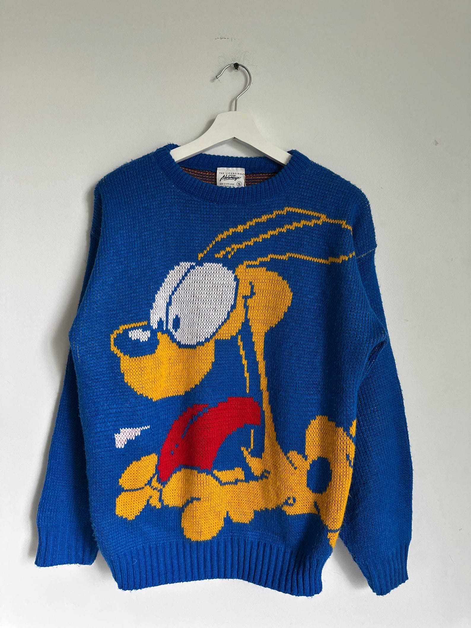 Vintage 80s Odie Garfield Sweater - Pixel Knit Adult S - Etsy