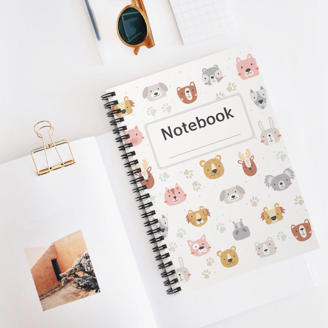 Animal Print Spiral Notebook – 6" X 8", Back to School - Etsy