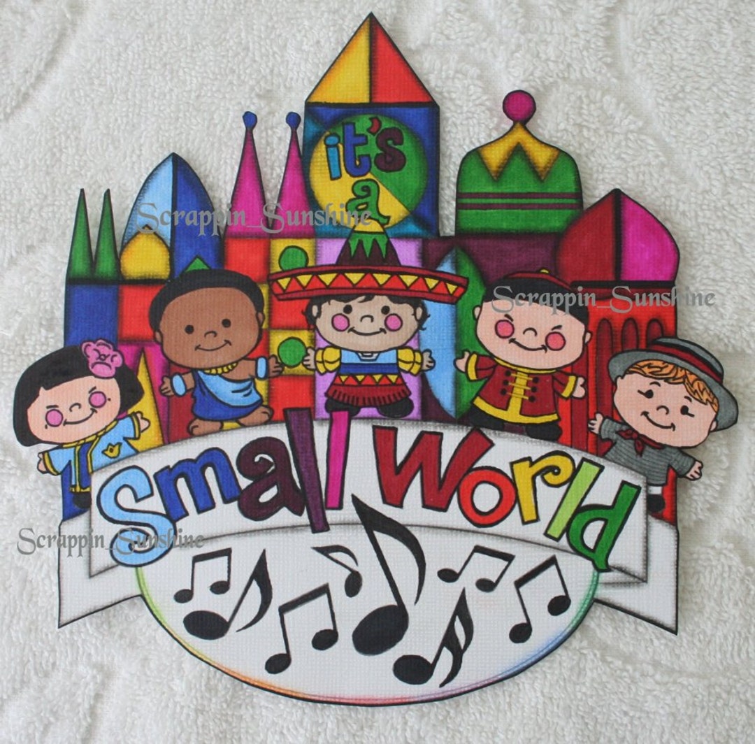 DISNEY It's a Small World Printed Scrapbook Page Paper Piece - SSFF - Etsy