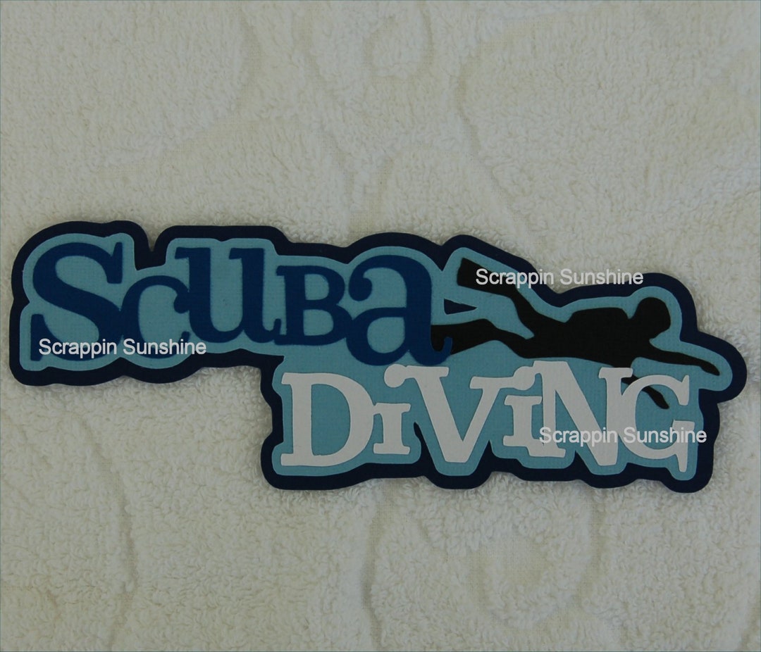 Scuba Diving Die Cut Title - Scrapbook Page Paper Piece Piecing - SSFF ...