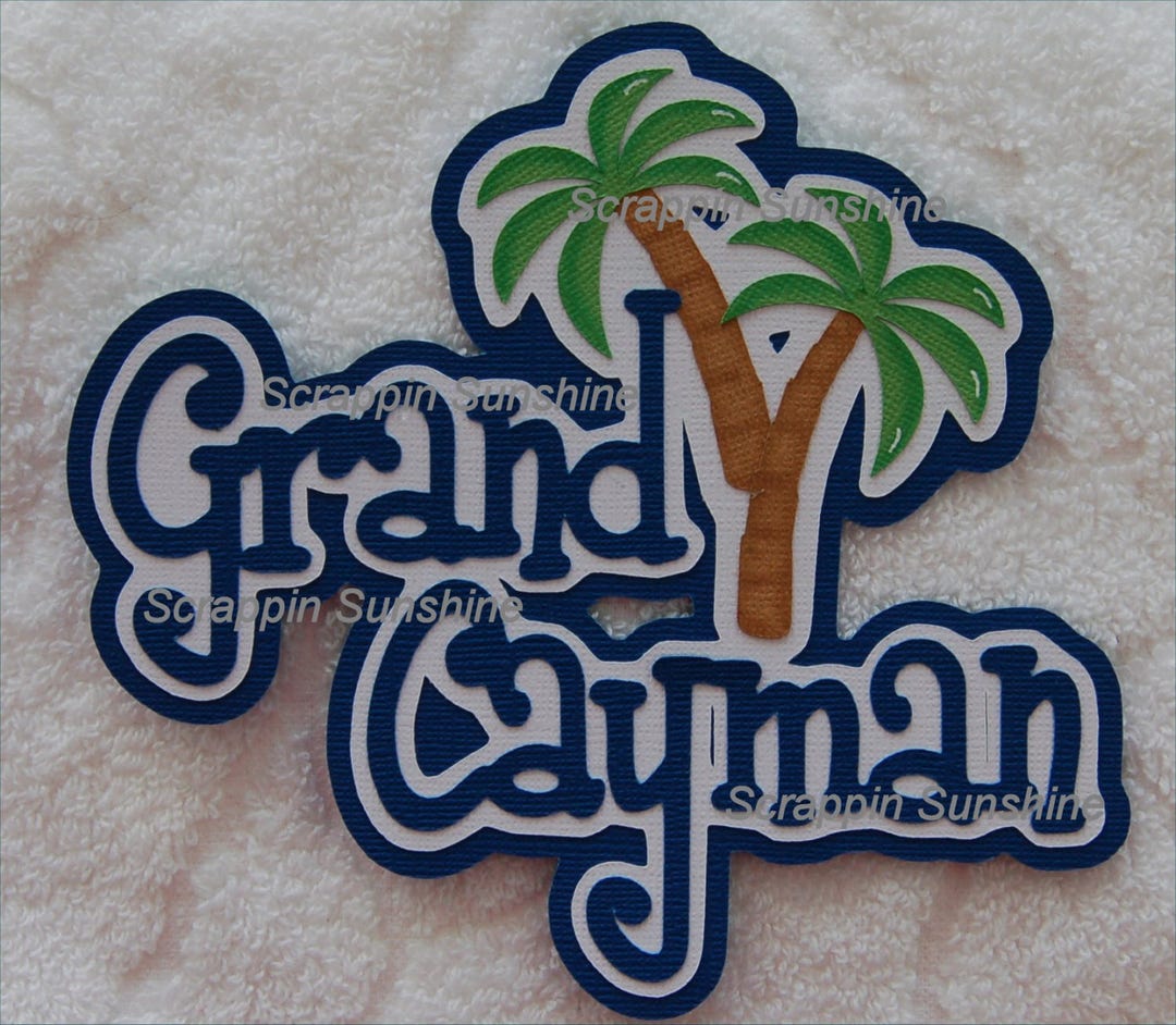 DISNEY Grand Cayman Cruise or Cayman Vacation Die Cut Title Scrapbook ...