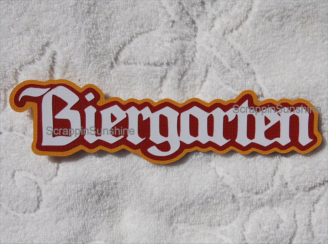 DISNEY Biergarten Restaurant Die Cut Title - EPCOT Scrapbook Page Paper ...