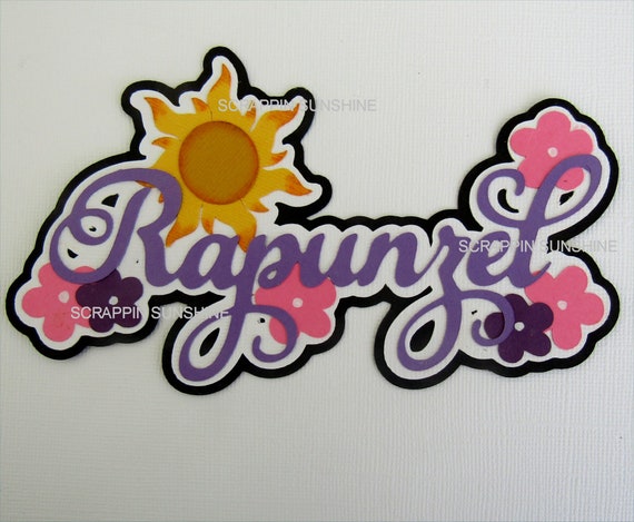 Disney RAPUNZEL Scrapbook Die Cut Title for Disney World or - Etsy