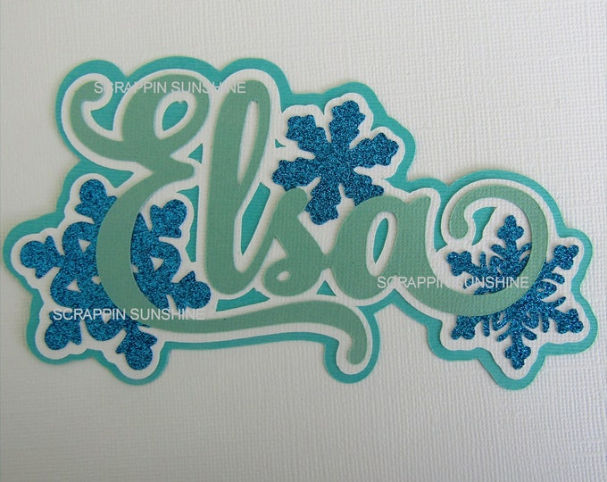 Disney ELSA TITLE 3d Die Cut Paper Piecing for Premade Scrapbook Pages ...
