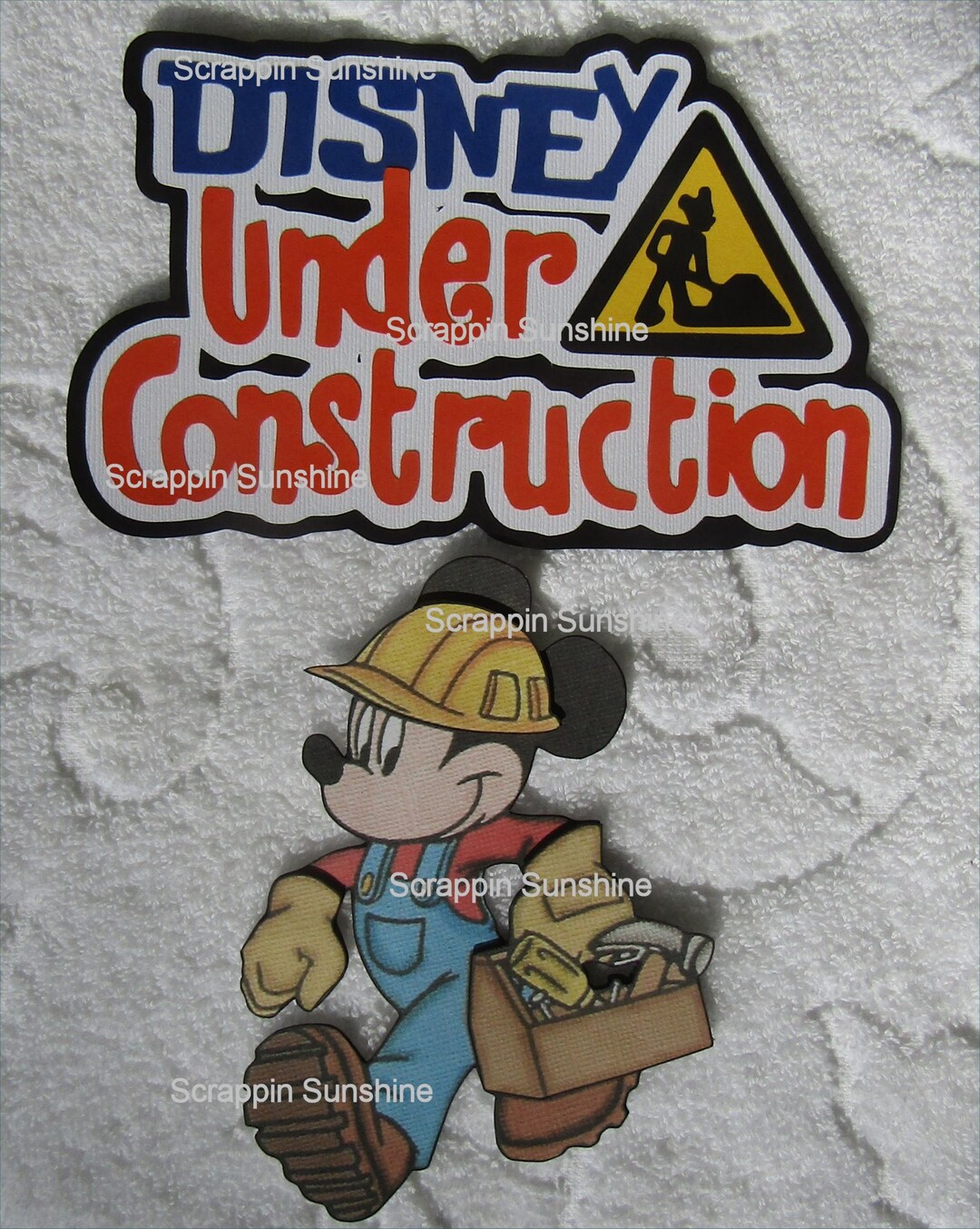 Disney Under Construction - You Choose - Die Cut Title Scrapbook Page ...