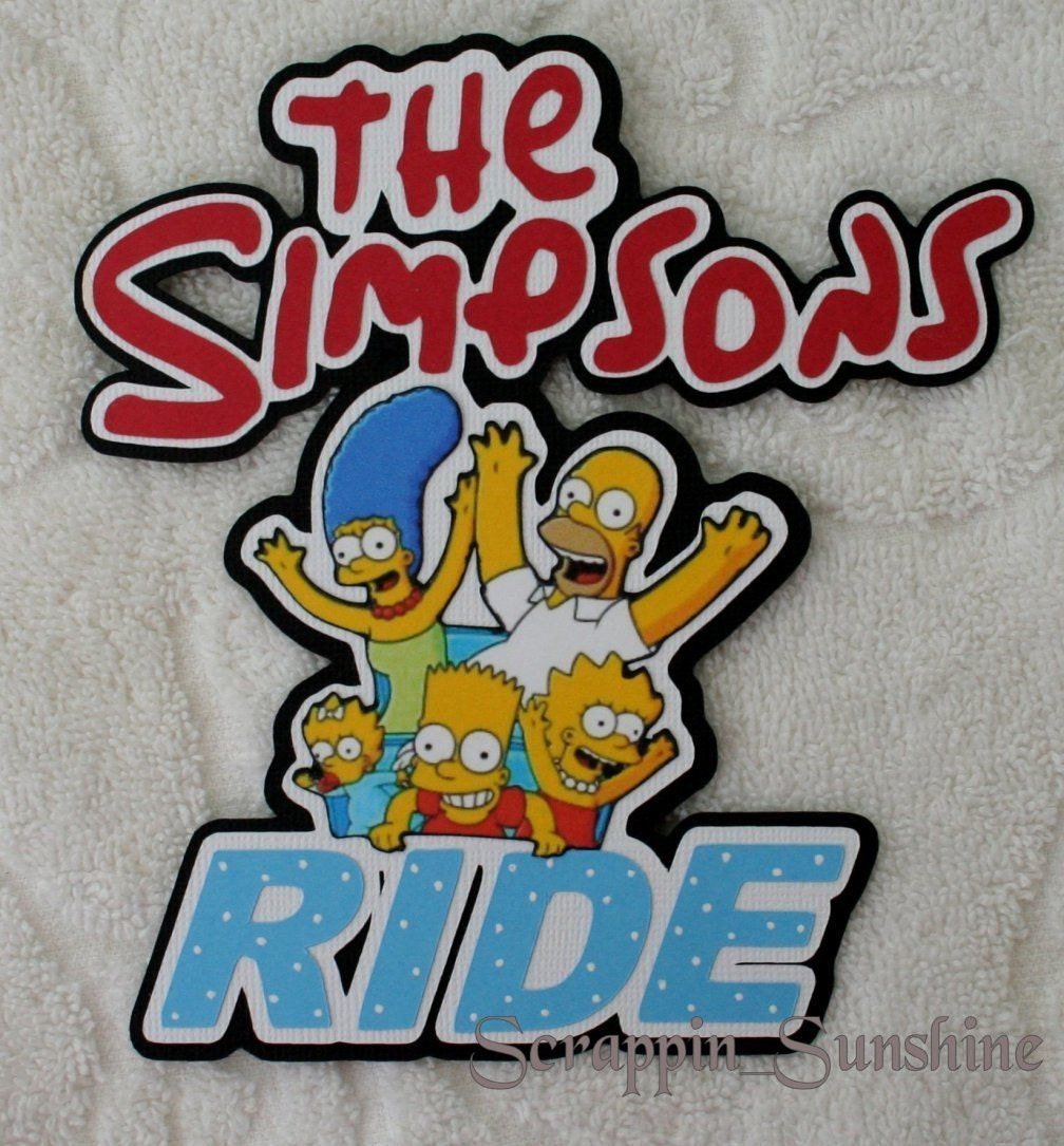 UNIVERSAL Islands of Adventure Simpsons Scrapbook Page Die | Etsy