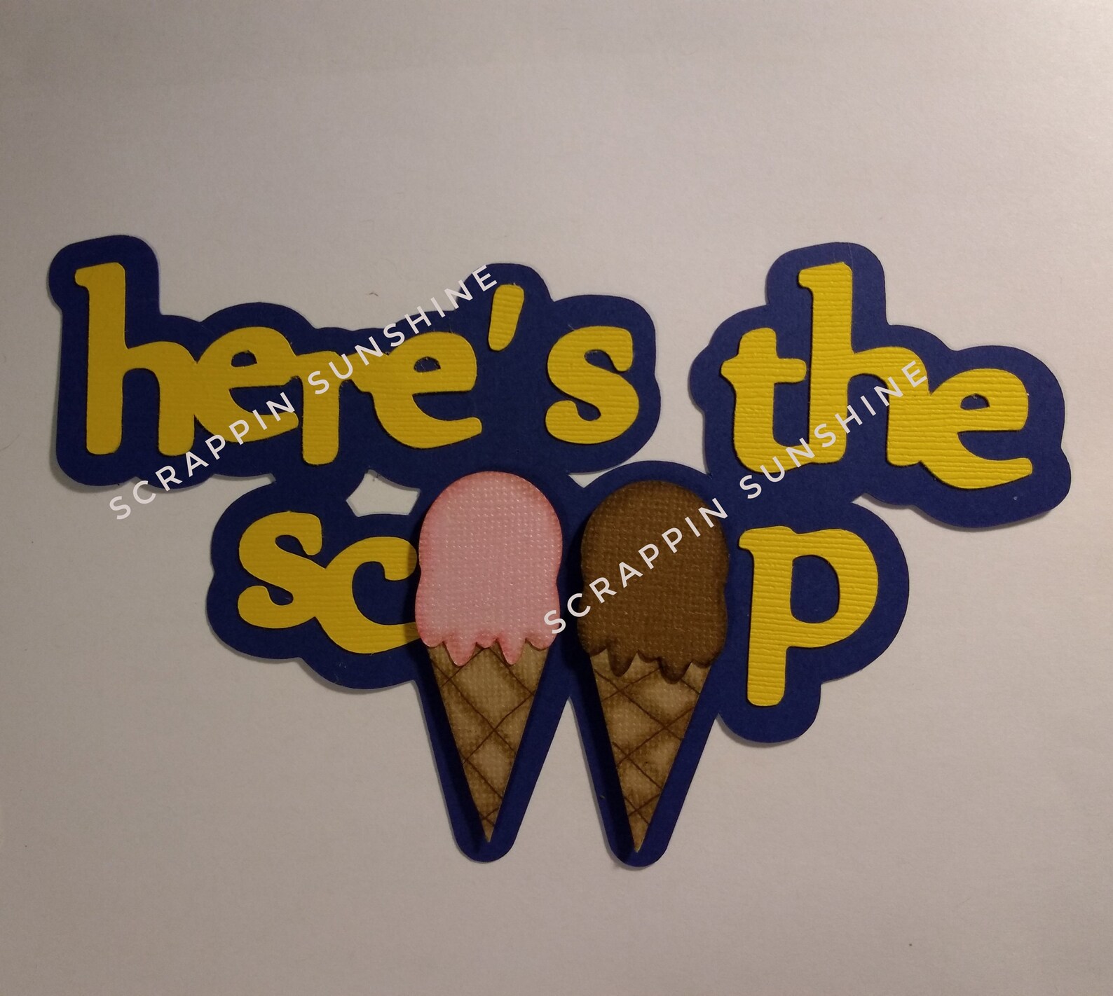 Here's the Scoop Ice Cream Summer Die Cut Title - Etsy