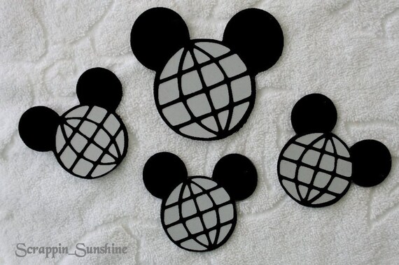 DISNEY Mickey Head Epcot Balls Set of 4 Scrapbook Page | Etsy