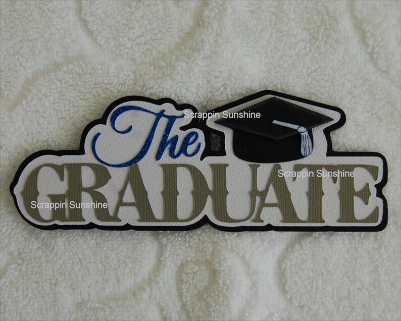 The Graduate Die Cut Title Graduation School Scrapbook Page | Etsy