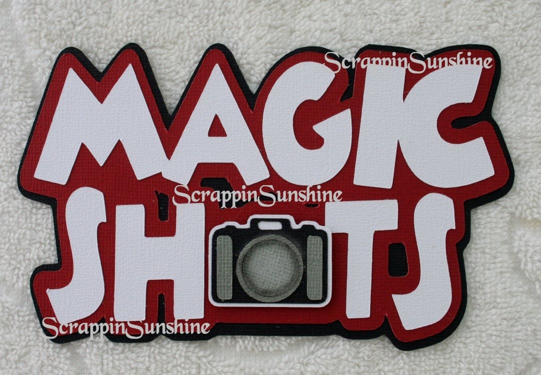 DISNEY Magic Shots - Die Cut Title Scrapbook Page Paper Piece - SSFF - Etsy