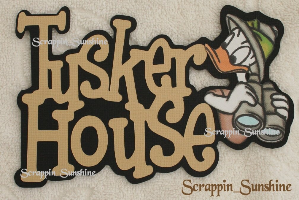 DISNEY Tusker House - Donald Die Cut Title - Scrapbook Page Paper Piece ...