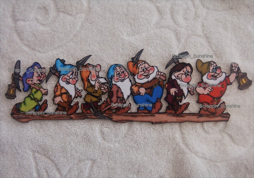 DISNEY Seven Dwarfs Mine Train Border SMALLER SIZE Printed Scrapbook ...