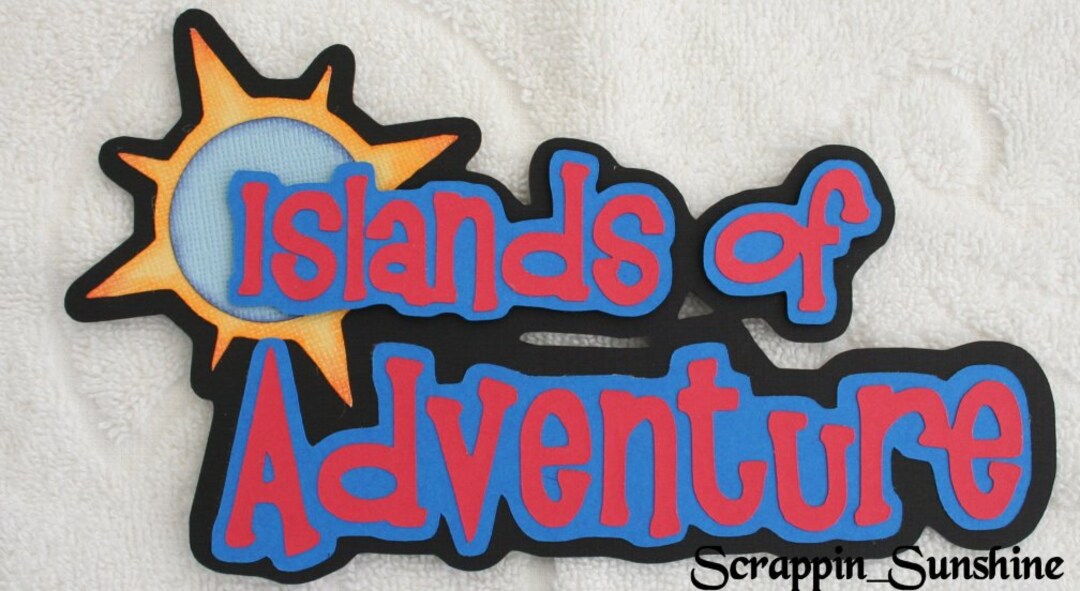 ISLANDS of ADVENTURE Die Cut Title - for Scrapbook Pages - SSFF - Etsy
