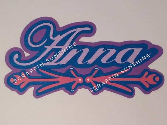 Disney ANNA Scrapbook Die Cut Title - Etsy