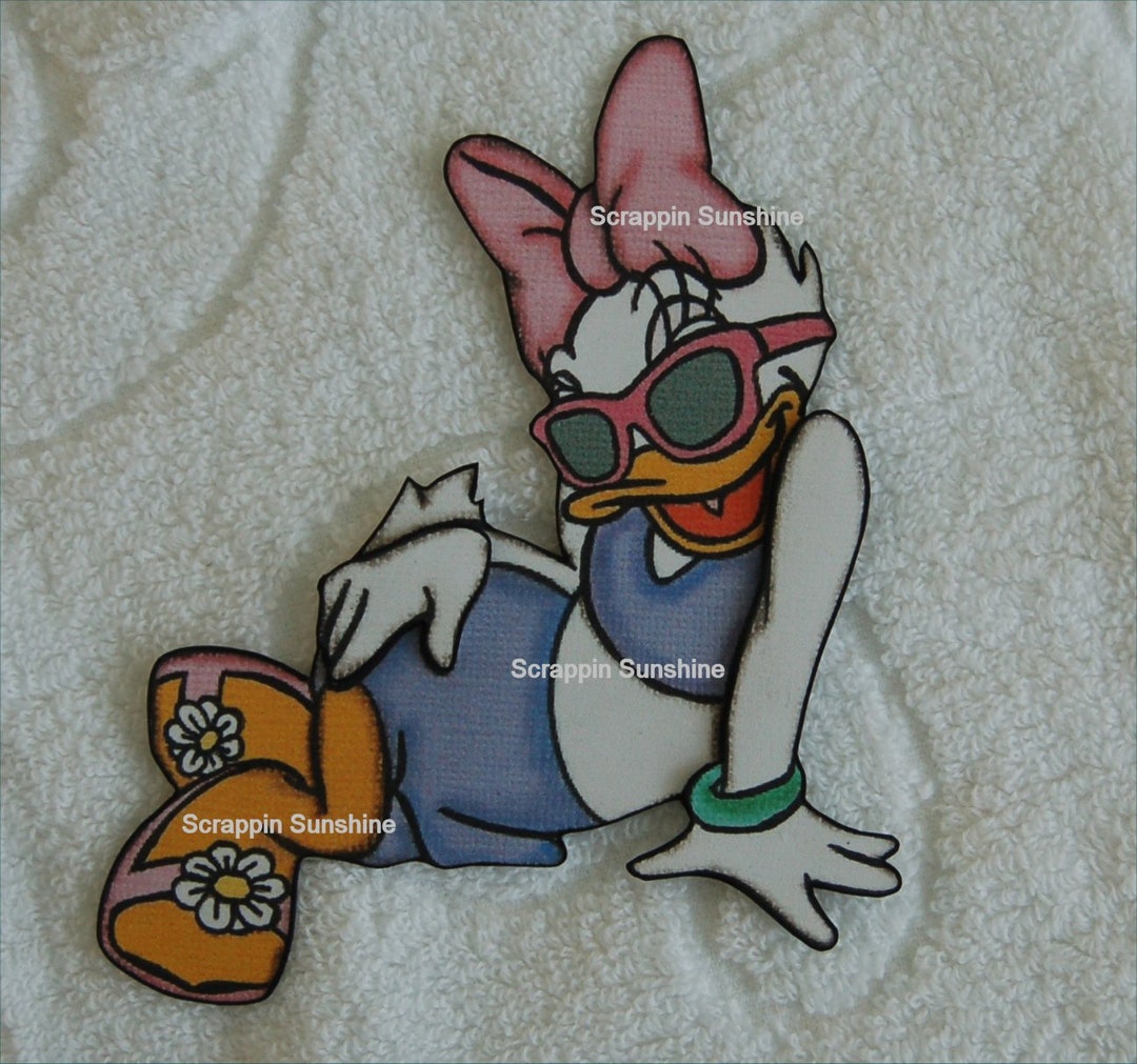 DISNEY Beach Daisy Laying Printed Scrapbook Page Paper Piece - SSFF - Etsy
