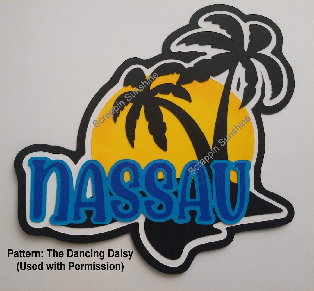 Nassau Die Cut Title - Travel Bahamas Cruise Scrapbook Page Paper Piece ...
