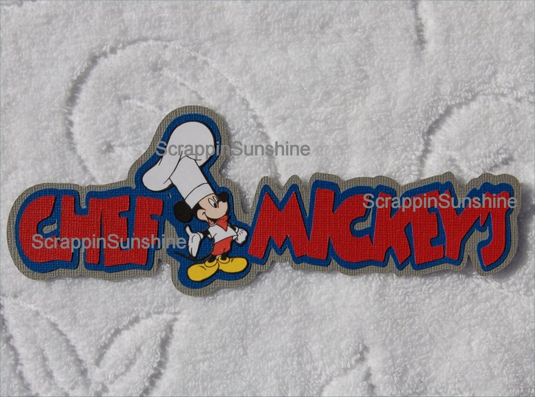 DISNEY Chef Mickeys Dining - Die Cut Title Scrapbook Page Paper Piece ...