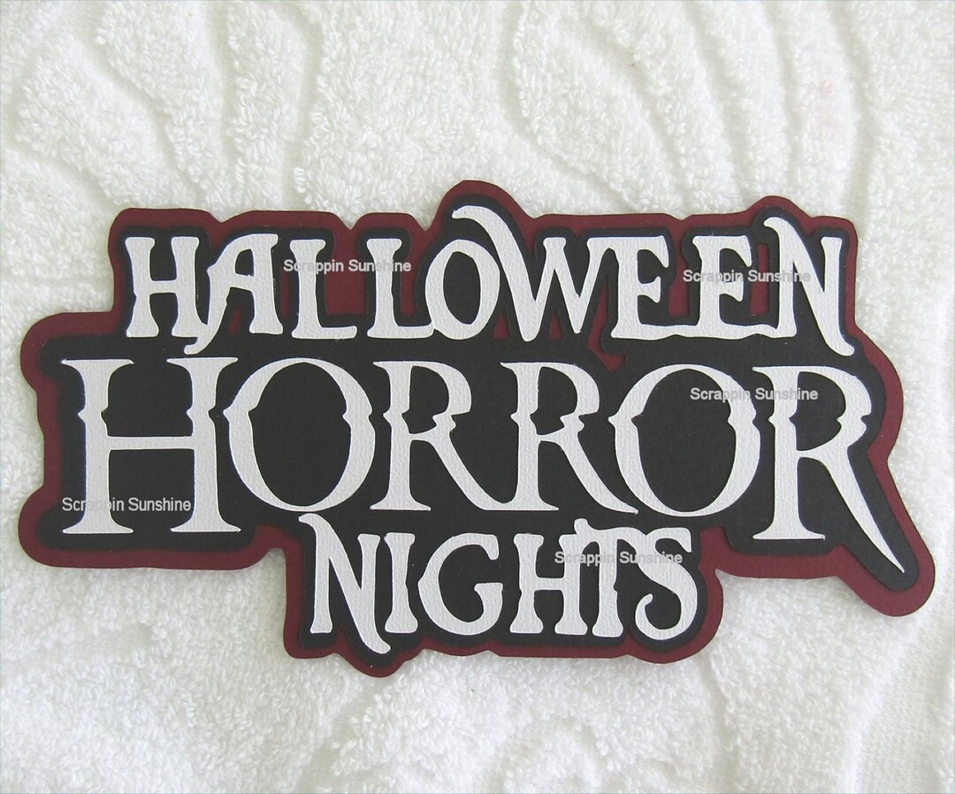 Halloween Horror Nights Die Cut Title -halloween Universal Studios ...