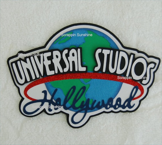 UNIVERSAL STUDIOS Hollywood California Die Cut Title blue | Etsy