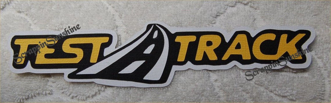 DISNEY Test Track Die Cut Title Scrapbook Paper Piece SSFF | Etsy