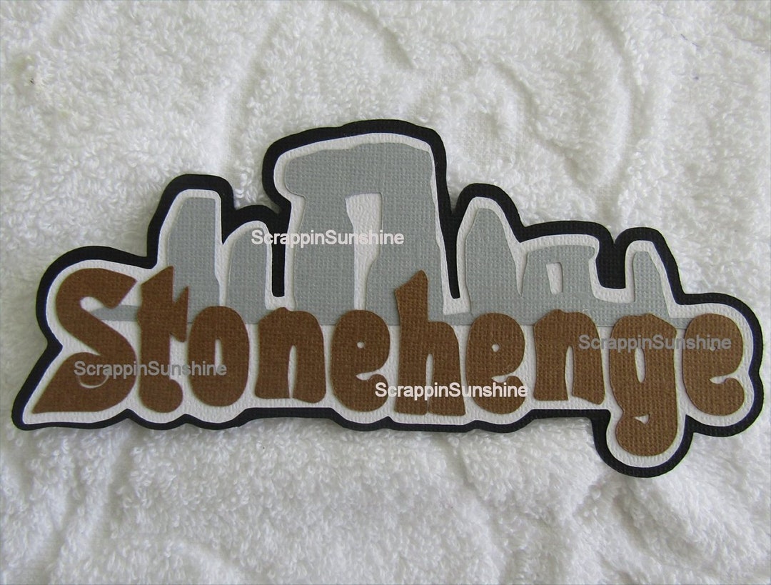 Stonehenge England Vacation Travel - Die Cut Title Scrapbook Page Paper ...
