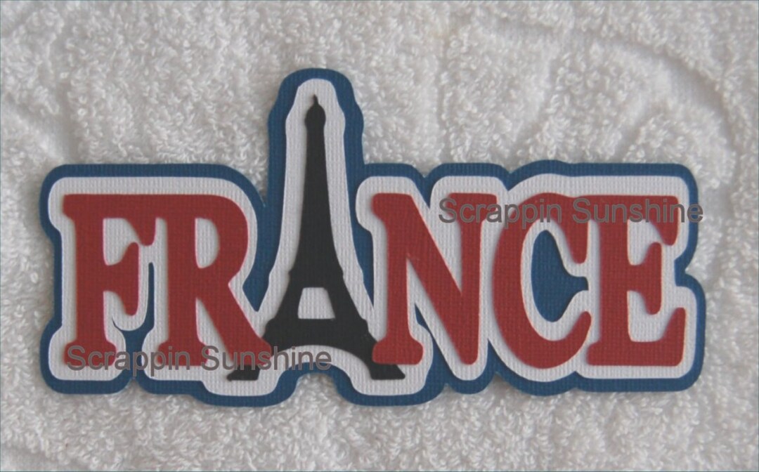 FRANCE Die Cut Title Travel Vacation Scrapbook Paper Piece - SSFF - Etsy