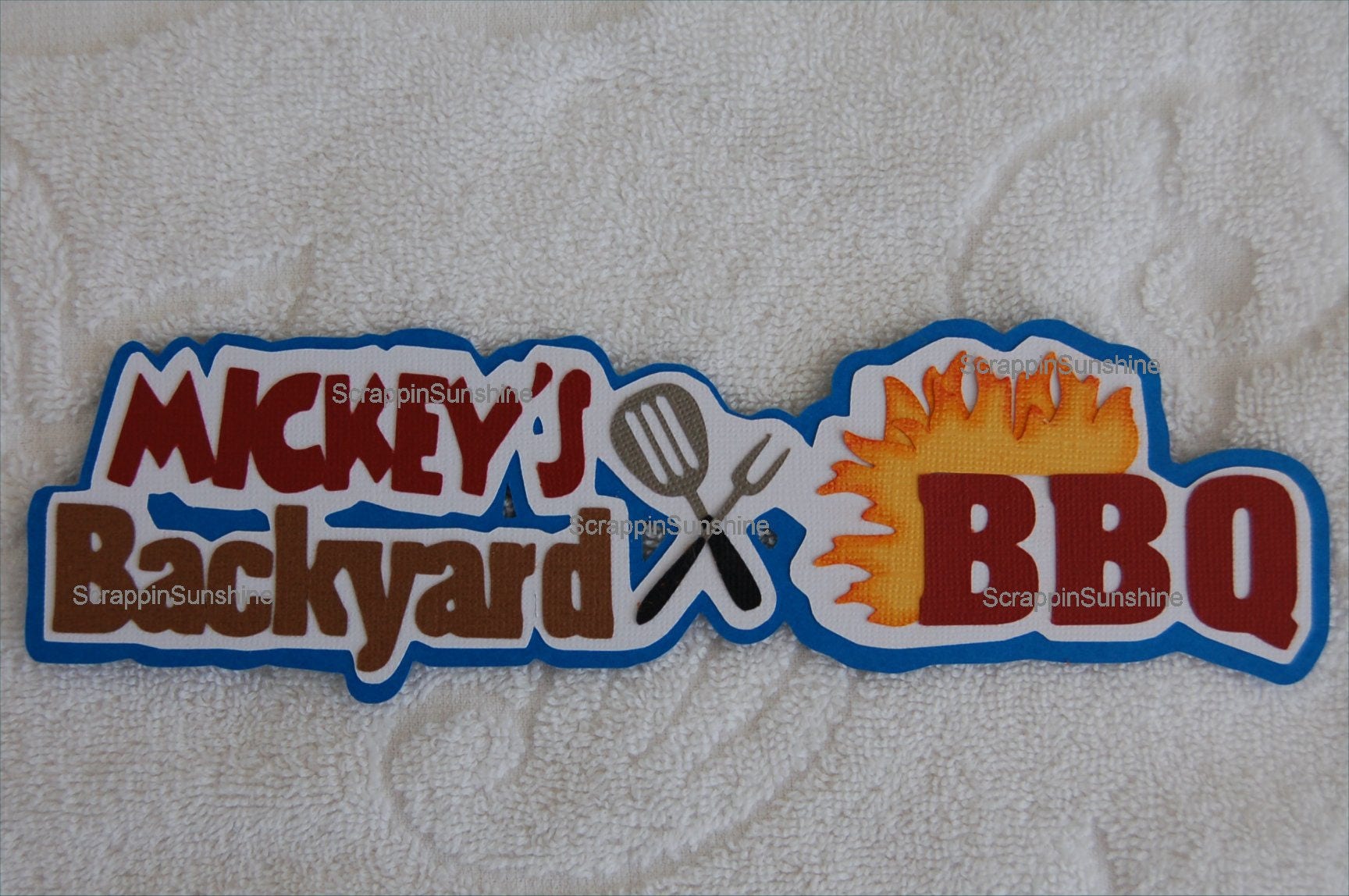 Disney Mickeys Backyard BBQ Dining Die Cut Title Scrapbook - Etsy