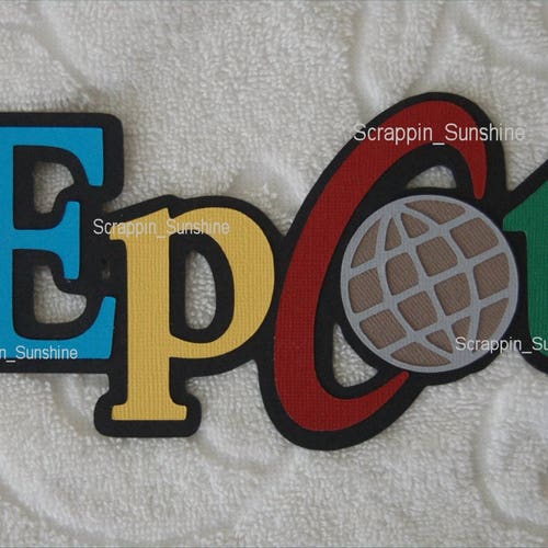 DISNEY EPCOT Die Cut Paper Piecing Title for Scrapbook Pages - Etsy