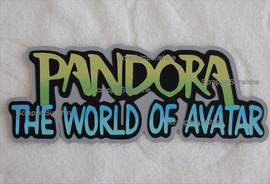 DISNEY Pandora World of Avatar Die Cut Title - Scrapbook Page Paper ...