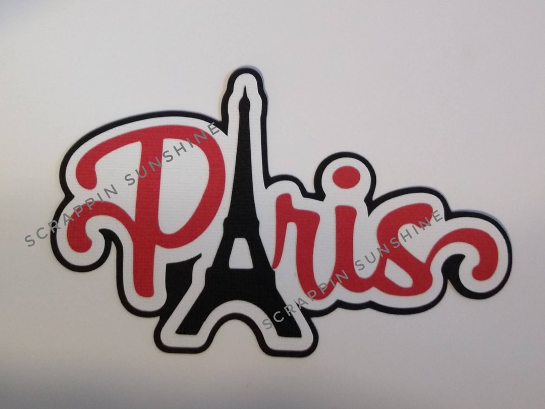 PARIS France Die Cut Title Travel Vacation Scrapbook Paper Piece - SSFF ...