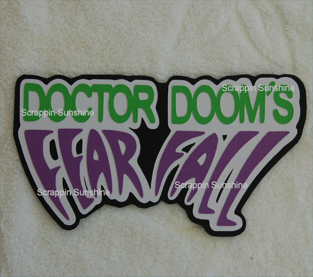 Dr Dooms Fear Fall Universal Studios Die Cut Title Paper Piece for ...