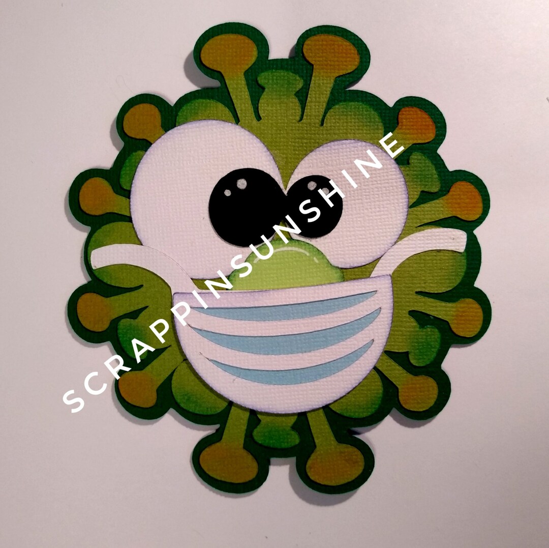 Germ Scrapbook Paper Piece Piecing for Scrapbook Pages W/ Virus Theme ...