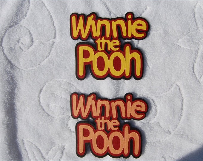 DISNEY Winnie the Pooh Die Cut Title Scrapbook Page Paper Piece SSFF - Etsy