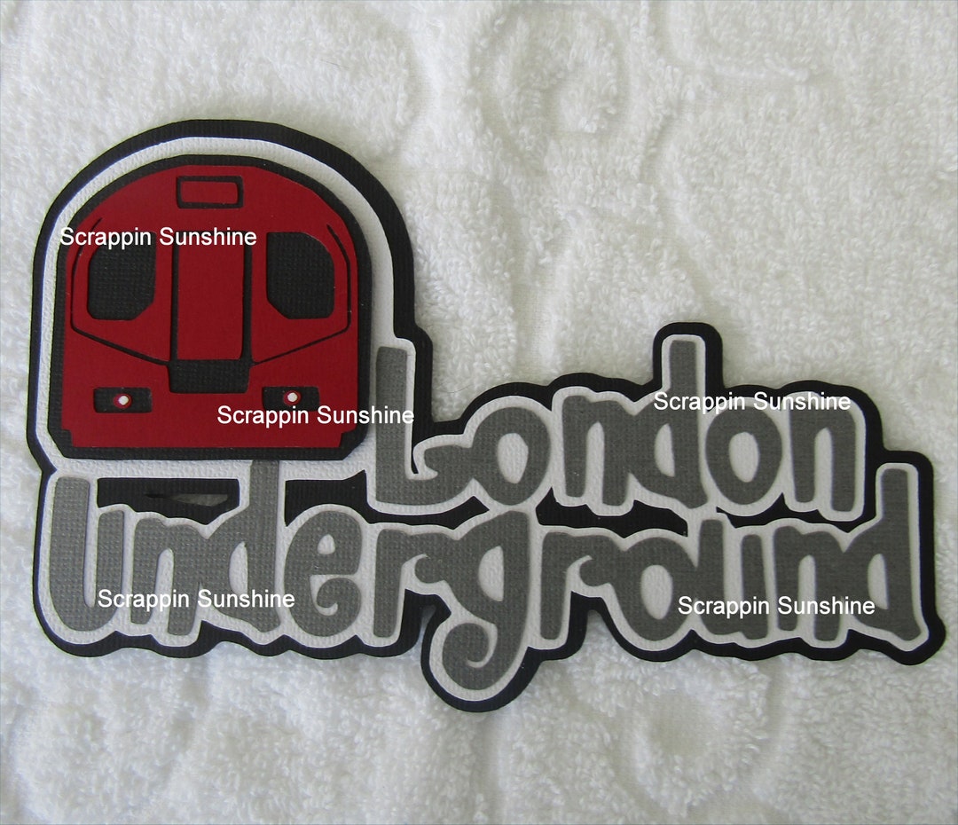 LONDON Underground Die Cut Title Scrapbook Page Paper Piece - SSFF - Etsy