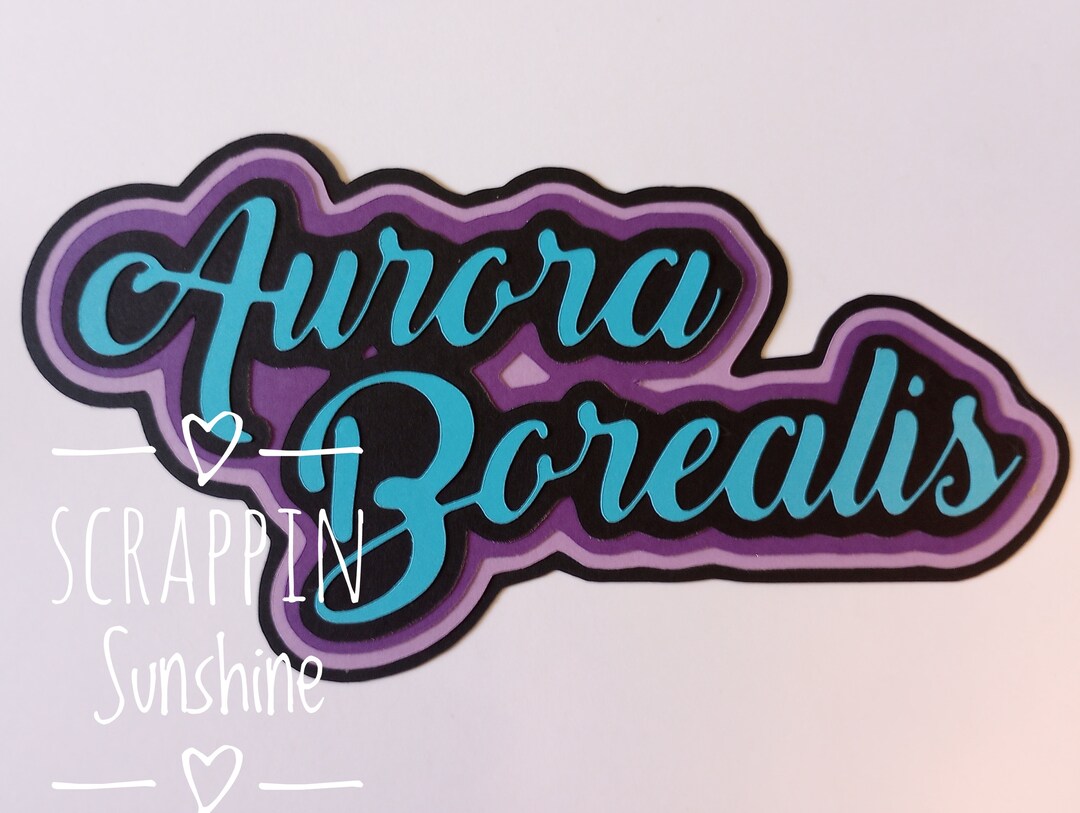 Aurora Borealis Event Northern Lights Scrapbook Title for Scrapbook ...