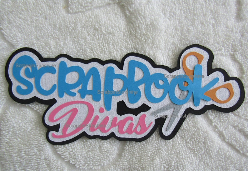 SCRAPBOOK DIVAS Die Cut Title Scrapbook Page Paper Piece - Etsy
