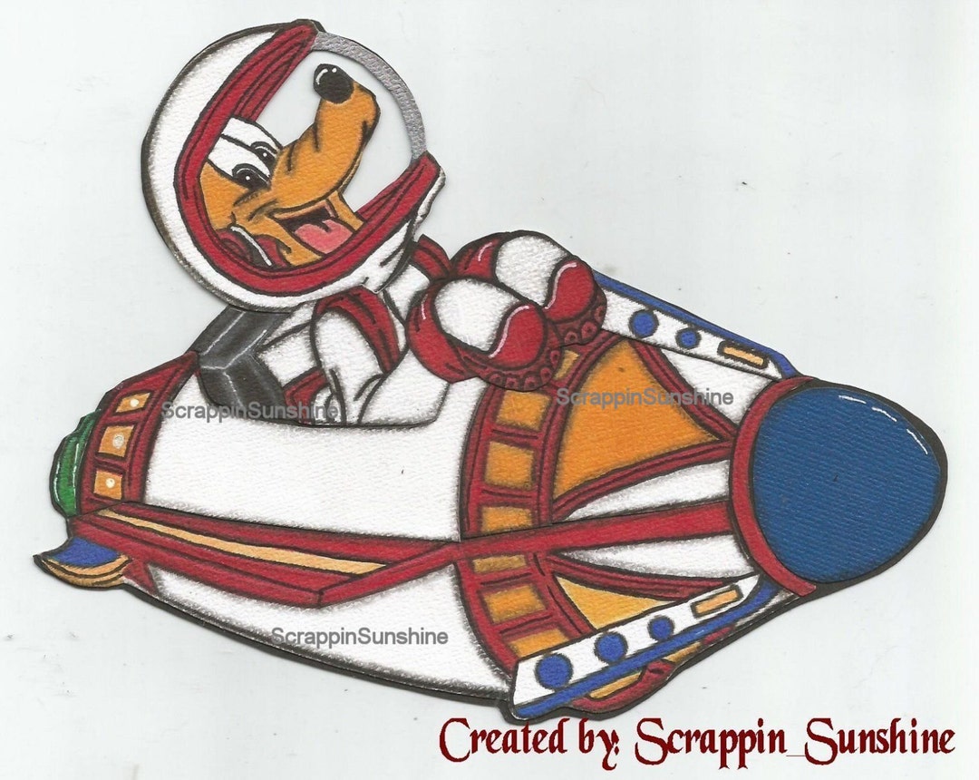 DISNEY Astro Orbiter Pluto Printed Scrapbook Page Paper Piece - SSFF - Etsy