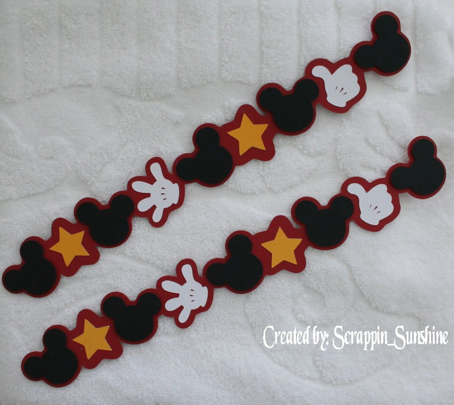 DISNEY Mickey Borders Paper Pieces Piecings for Premade - Etsy