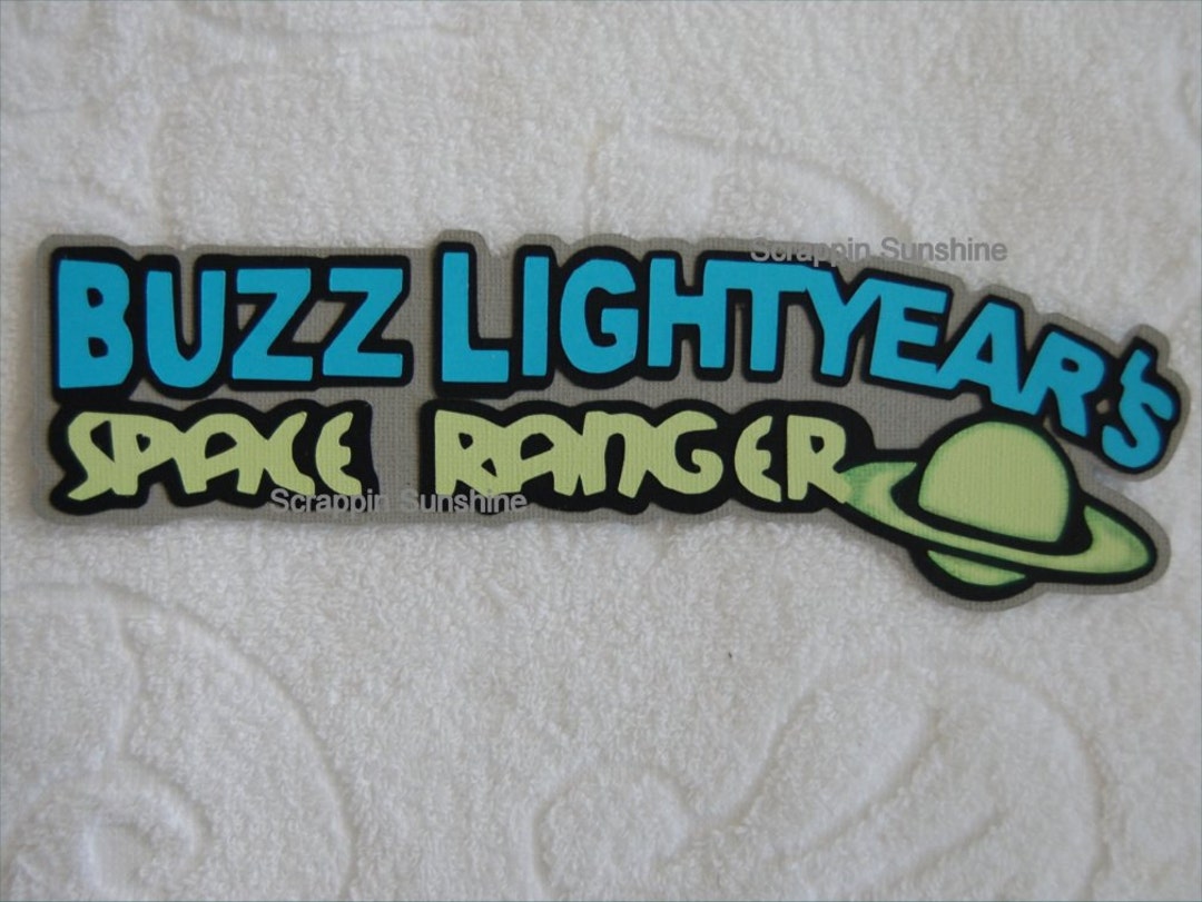 Disney Buzz Lightyear Space Ranger Die Cut Title Scrapbook Paper Piece ...